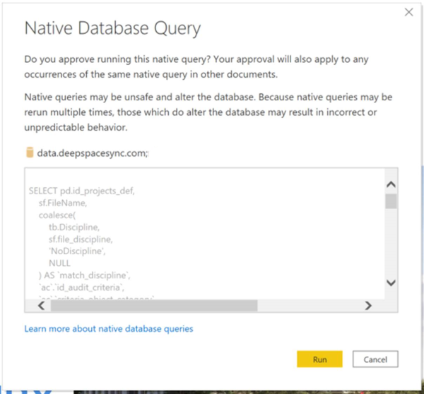 Enable Native Database Queries